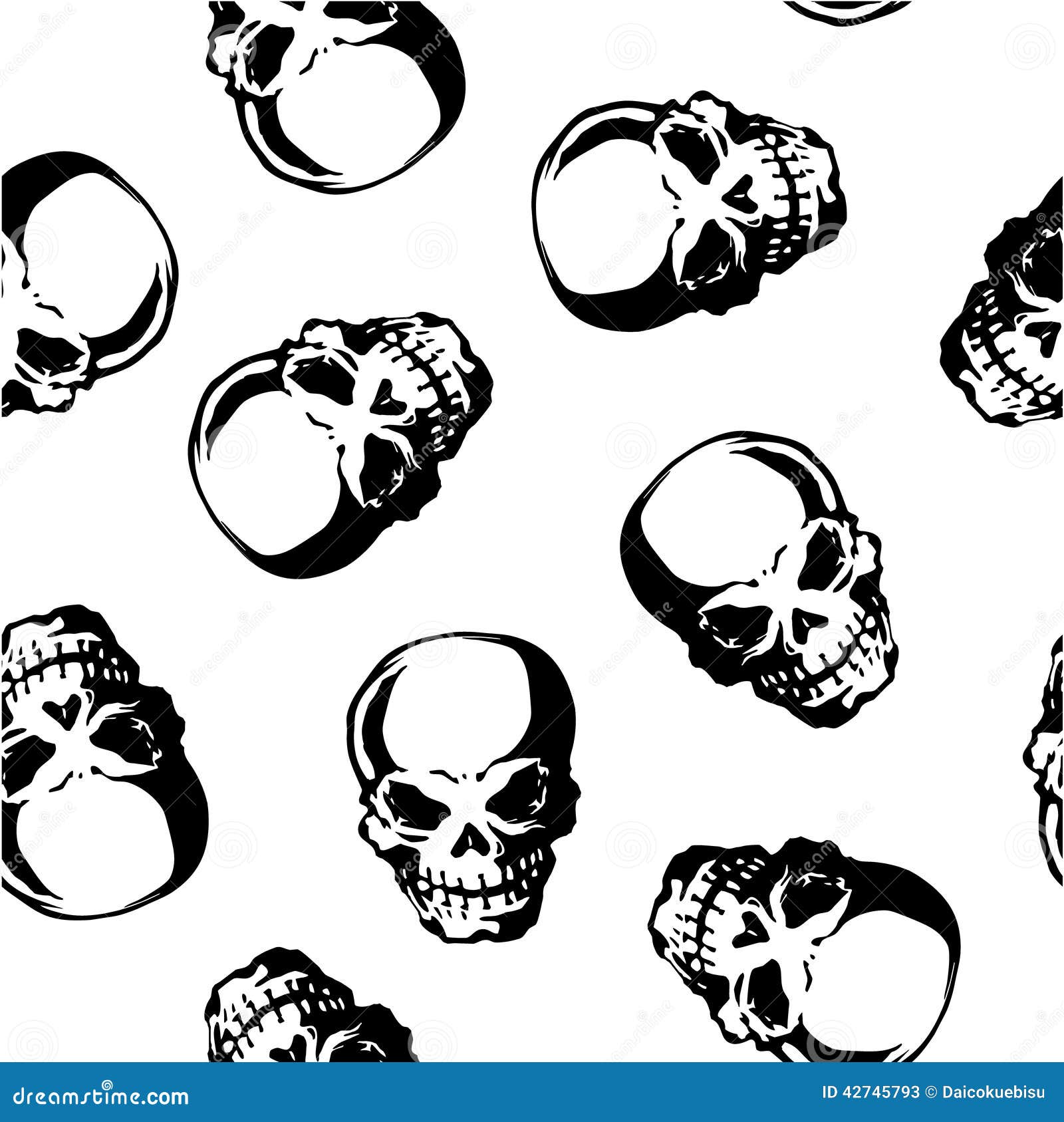 Pattern of skull, stock vector. Illustration of powerful - 42745793