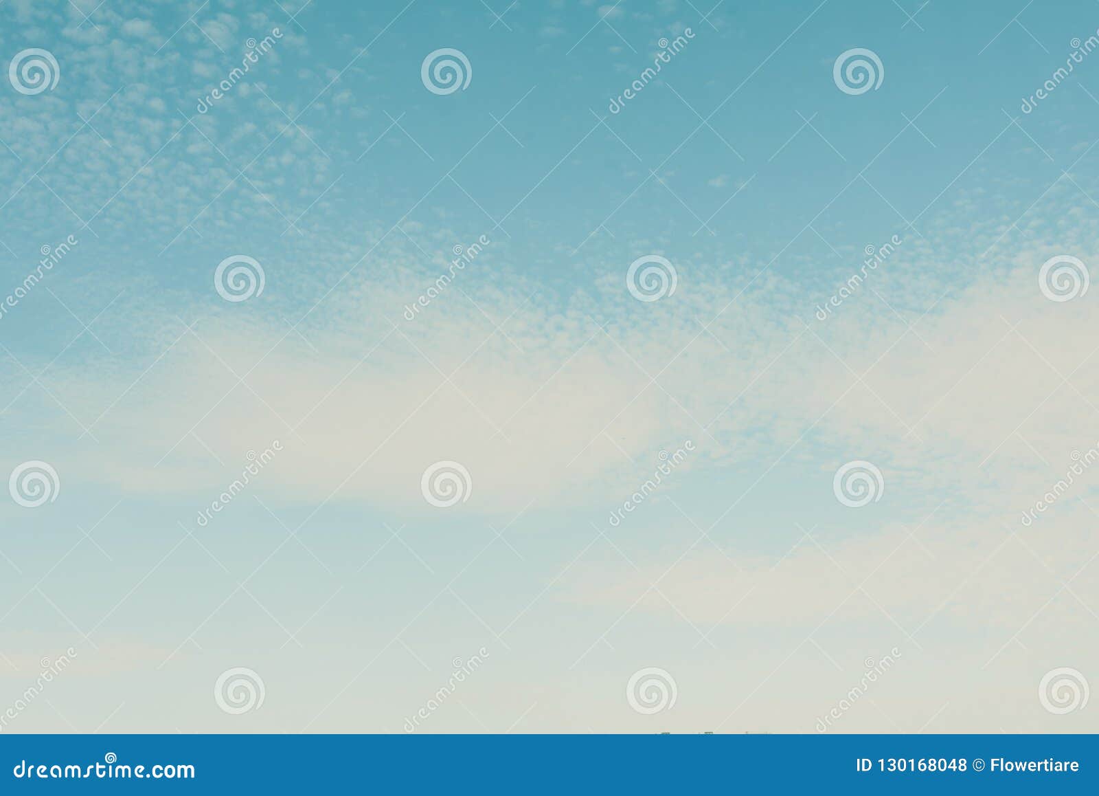 Sky in the Blue Colors. Effect of Light Pastel Colored of Sunset Clouds ...