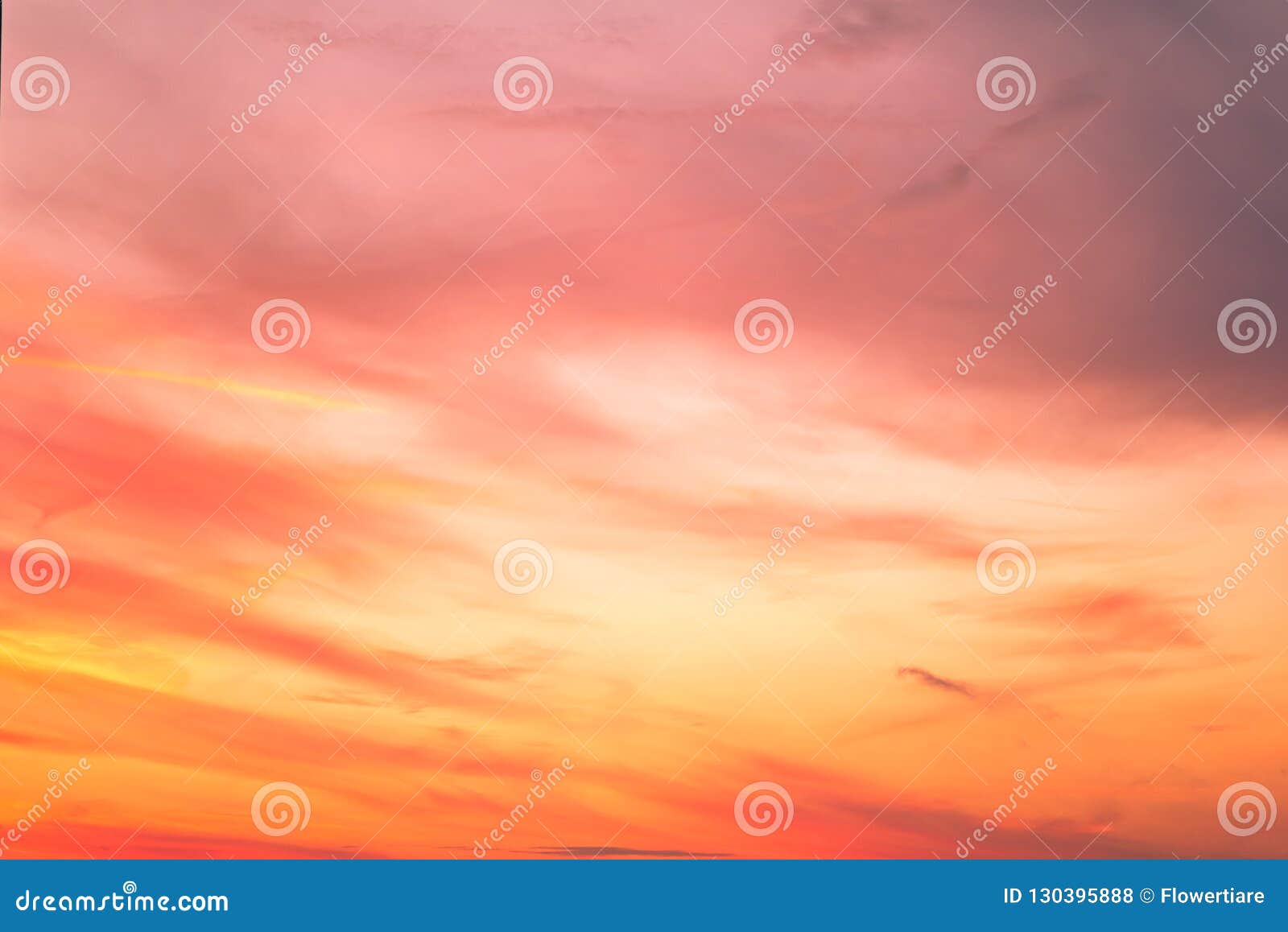 Sky in the Orange Colors. Effect of Light Pastel Colored of Sunset ...