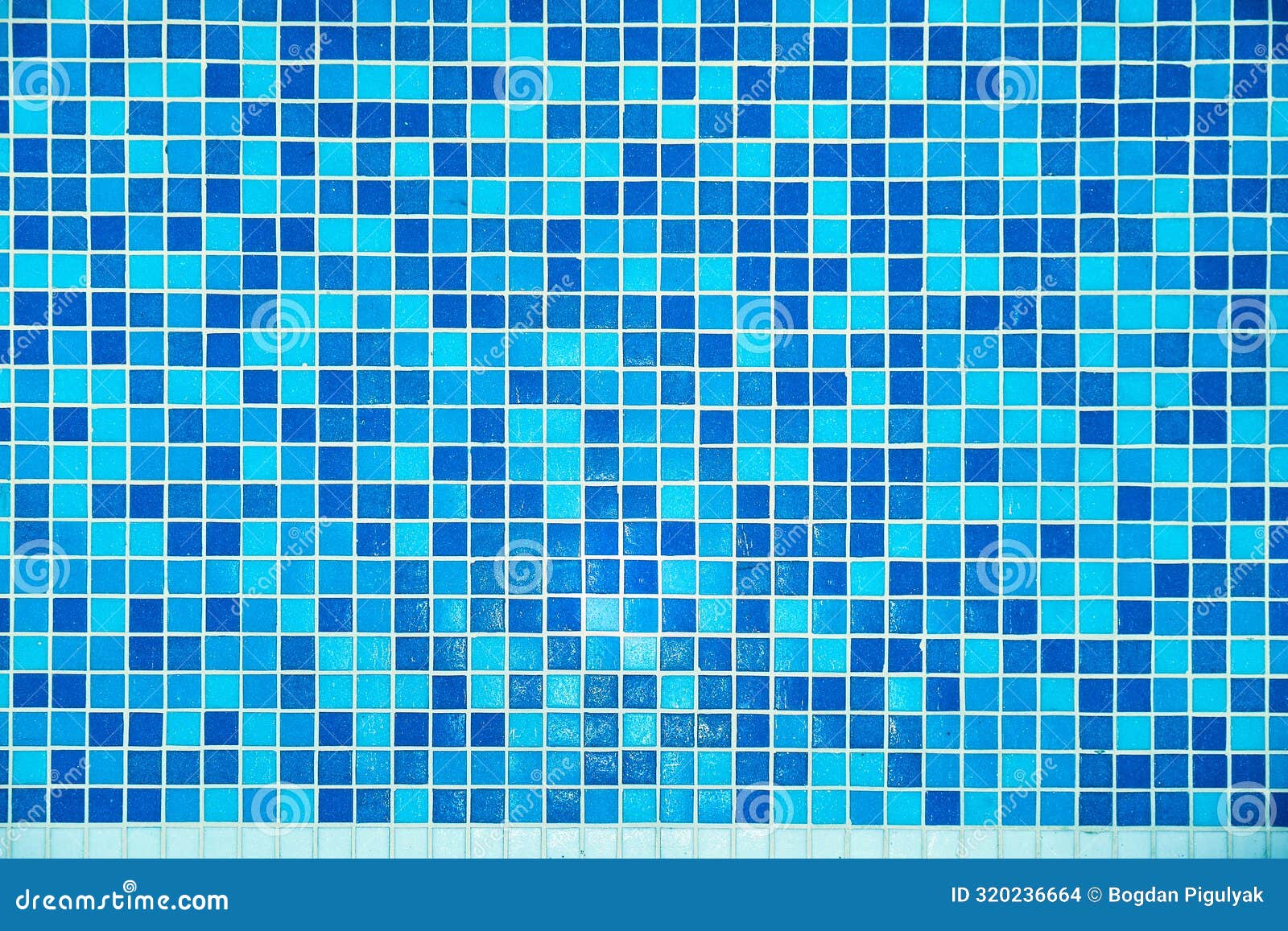 A Pattern of Small Blue Mosaic Tiles. the Bottom of the Pool Stock ...