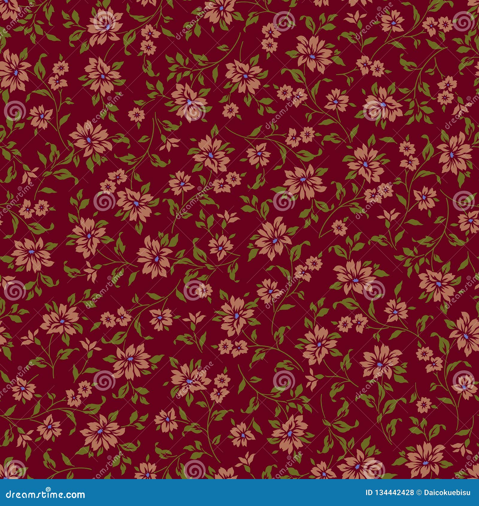 Pattern of the Small Flower, Stock Vector - Illustration of botanical ...