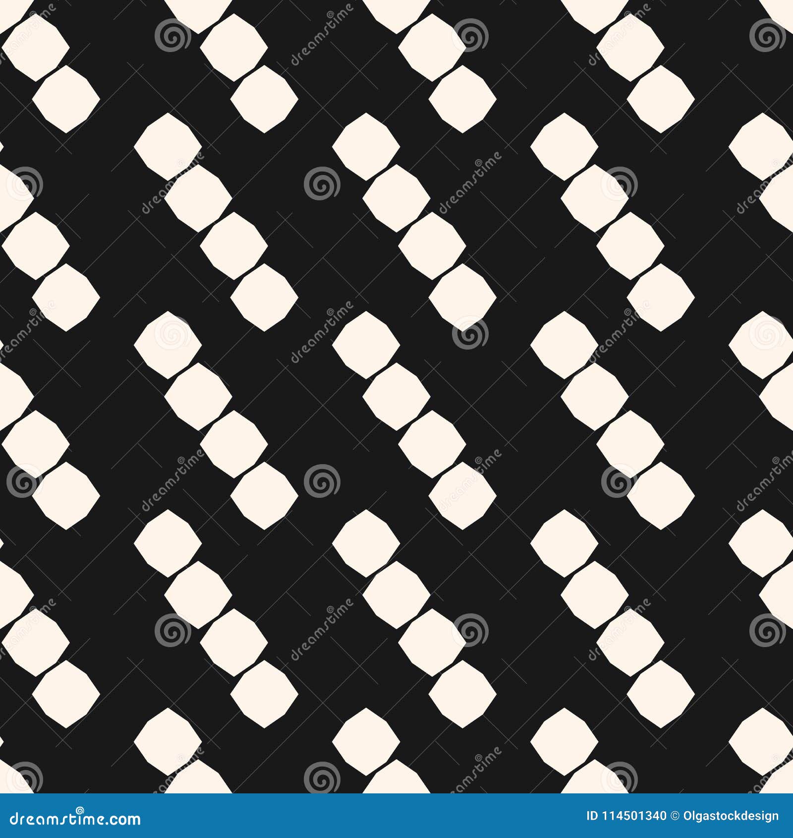 Pattern with Small Octagonal Shapes in Diagonal Array. Stock Vector ...