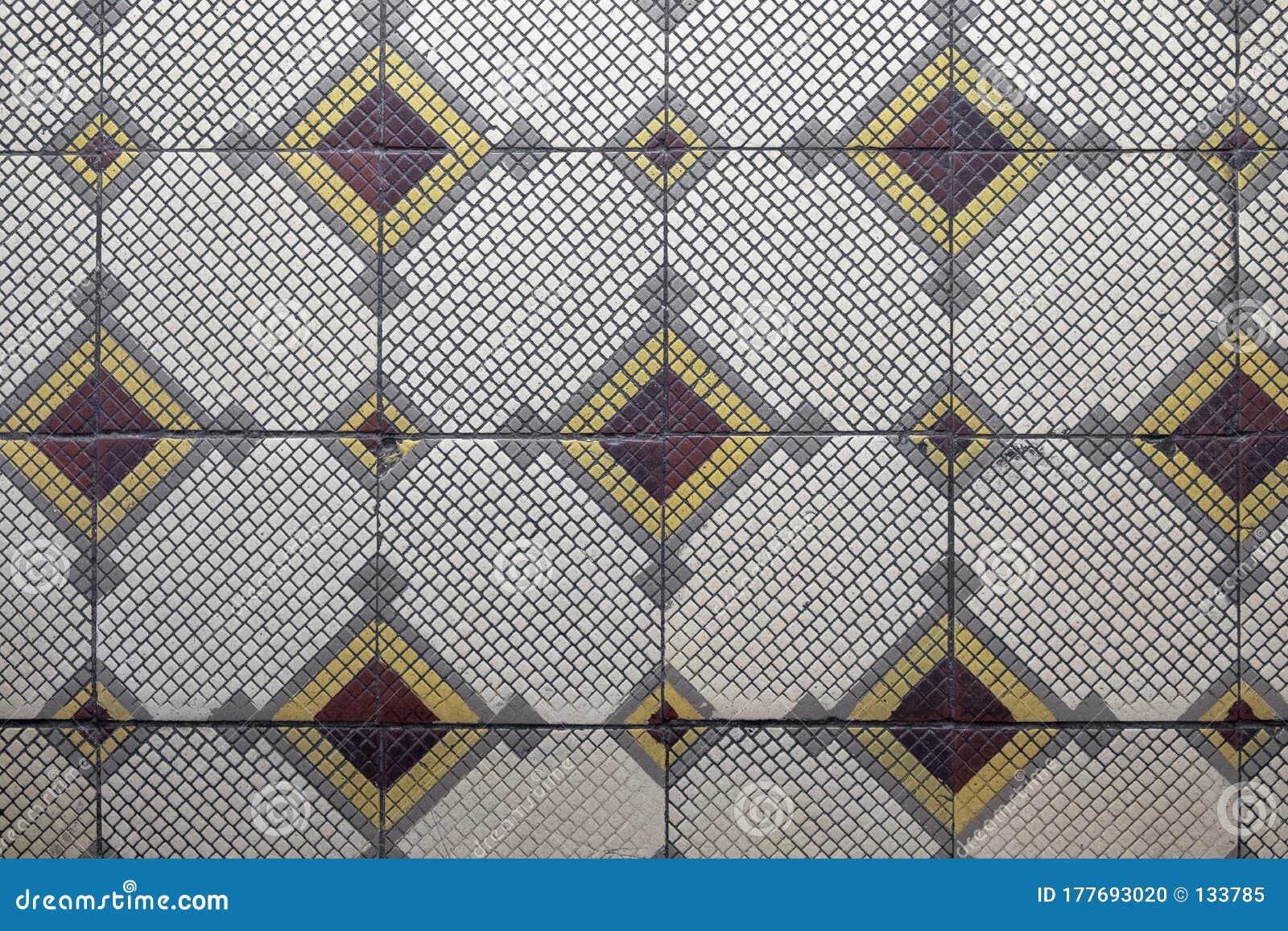 Pattern and Small Square Ceramic Tiles of Different Colors. Rough ...