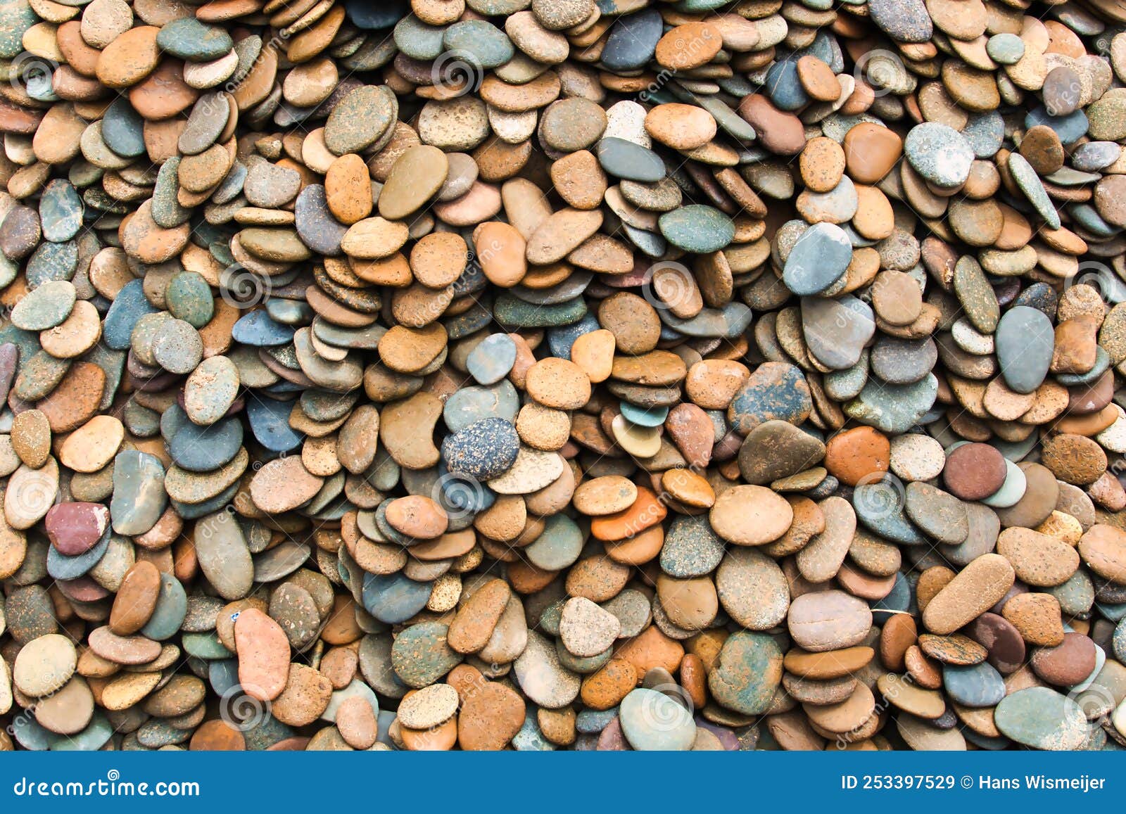 Pattern an Texture of Smooth, Rounded Stones Stock Image - Image of ...