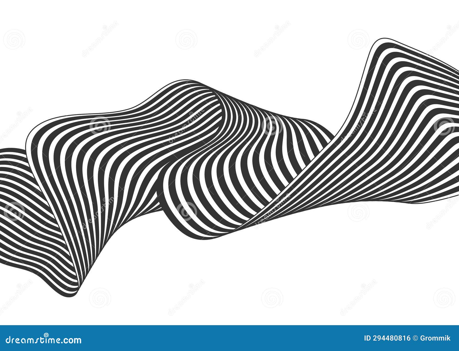 Pattern of Smooth Wavy Lines. Design for Packaging Design, Music ...