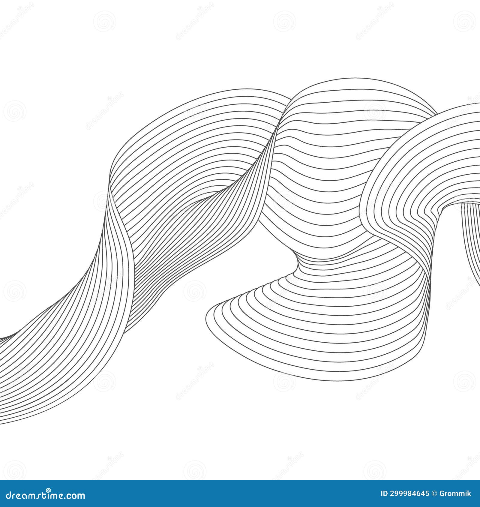 Pattern of Smooth Wavy Lines. Design for Packaging Design, Music ...