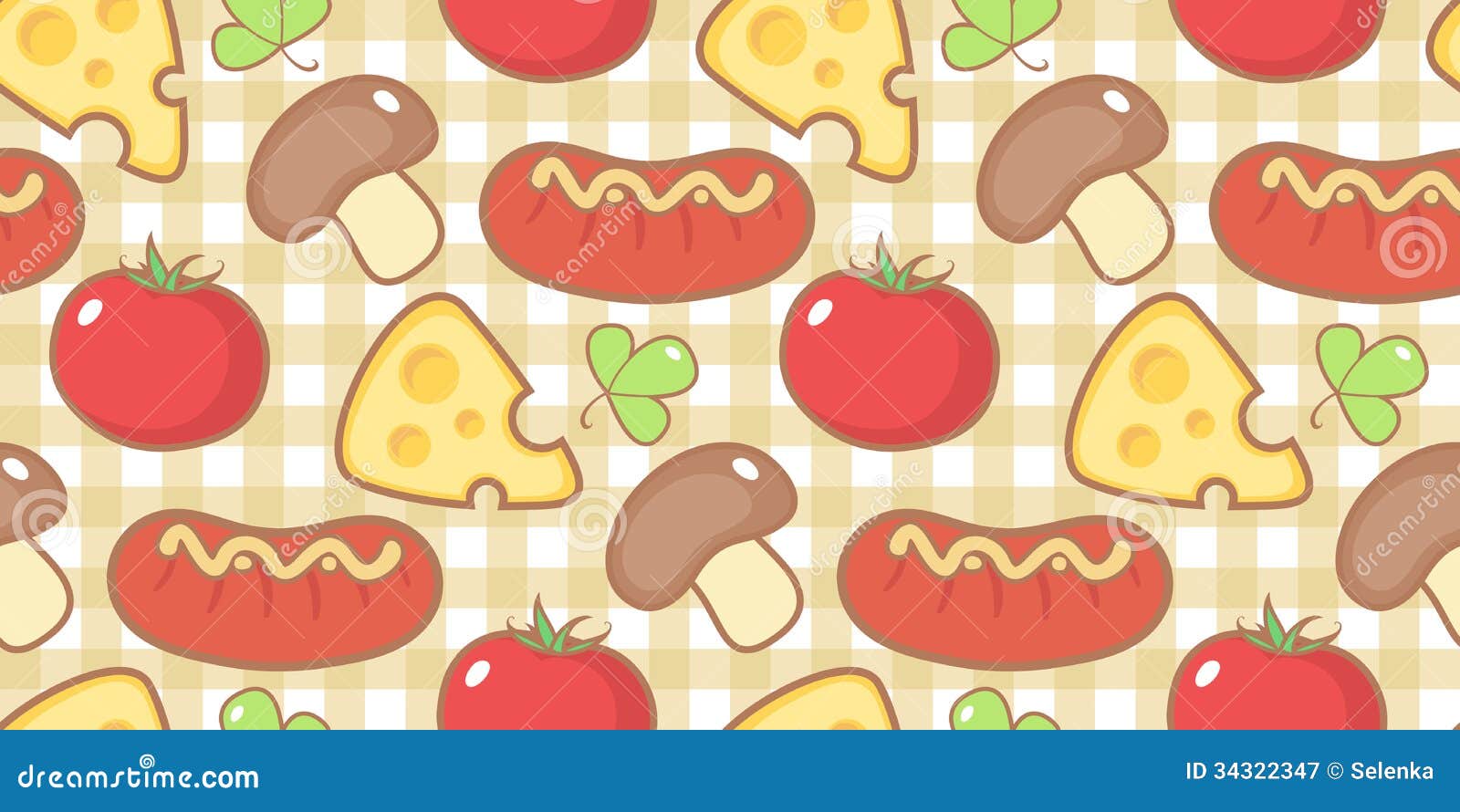 Pattern with snack. stock vector. Illustration of delicious - 34322347