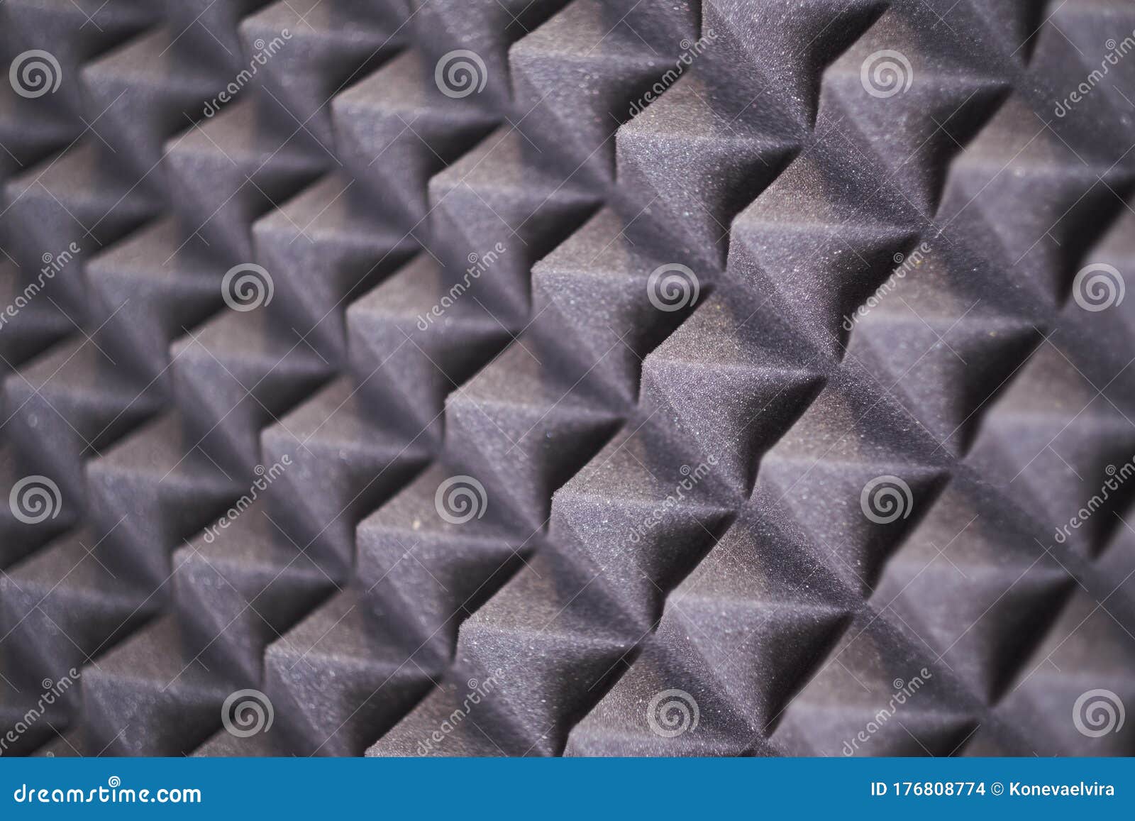 The Pattern of the Soundproof Panel of Polyurethane Foam. Black ...