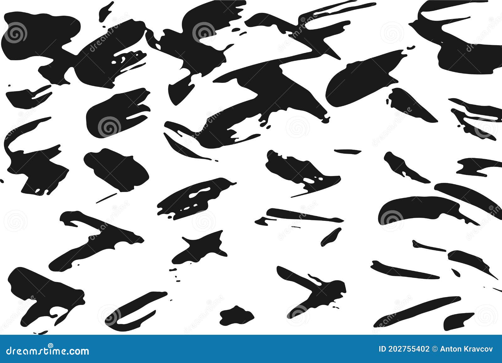 Pattern with Spots and Blobs of Paint or Ink Stock Illustration ...