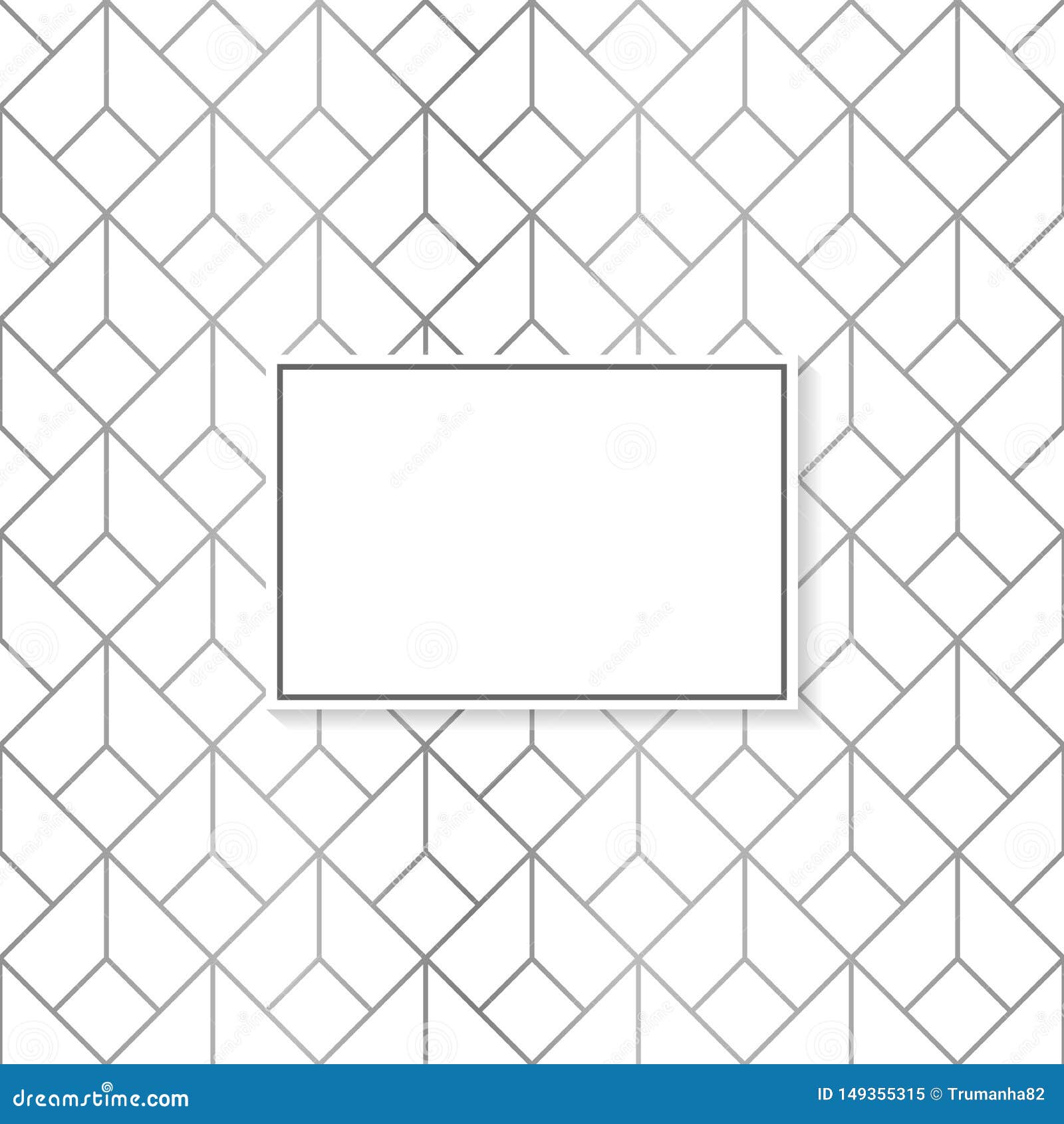 Seamless Grey Geometric Square Shapes Pattern in White Background Stock ...