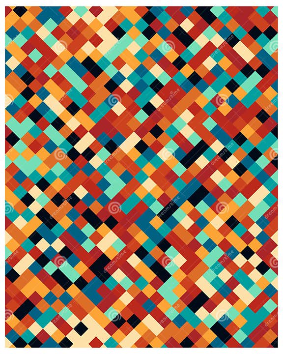 Square Pattern in Beautiful Color Scheme, Vector Pattern, Wallpaper ...