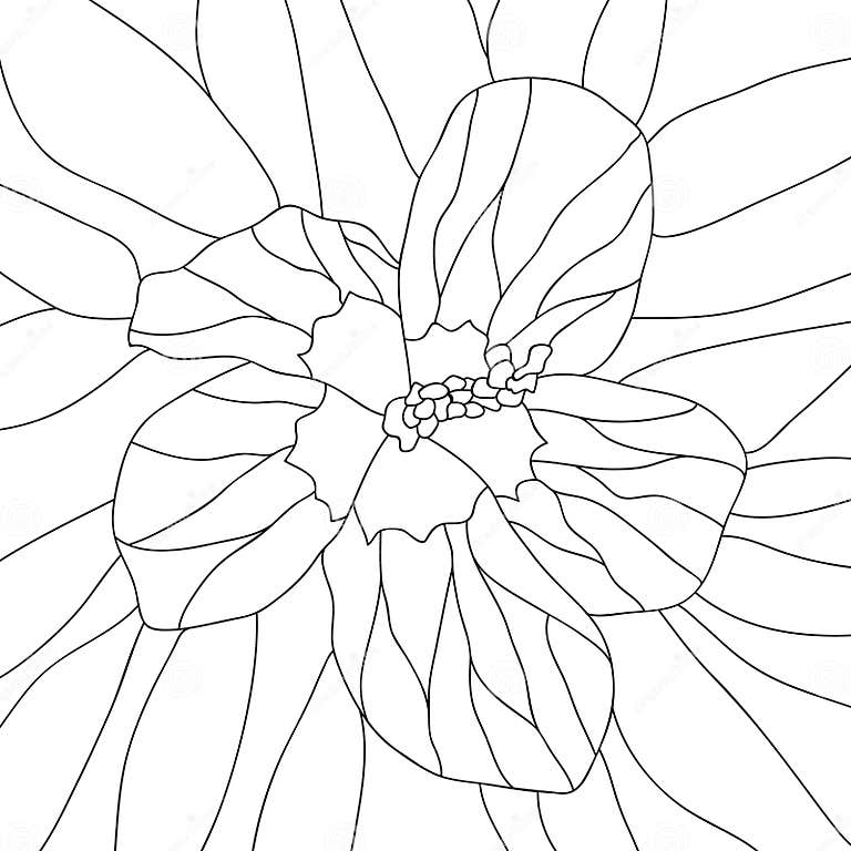 Pattern stained glass line stock illustration. Illustration of plant ...