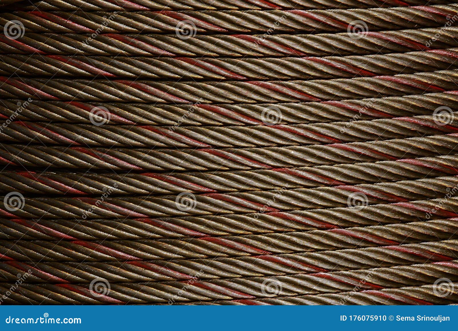 Pattern of Steel Cable Wire. Stock Photo - Image of spool, rough: 176075910