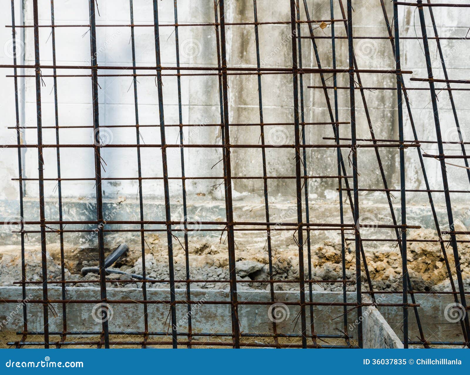 Pattern of steel rod stock image. Image of industrial - 36037835