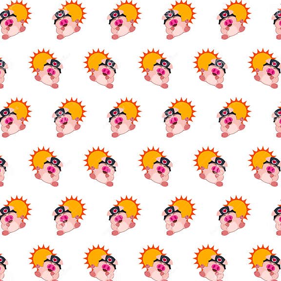 Commando Piggy - Sticker Pattern 32 Stock Illustration - Illustration ...