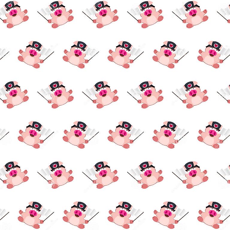 Commando Piggy - Sticker Pattern 34 Stock Illustration - Illustration ...