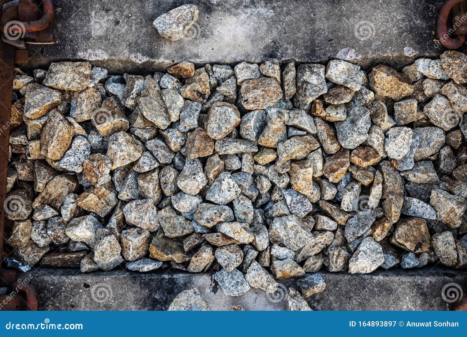 The Pattern of the Stone on the Railroad Stock Image - Image of road ...