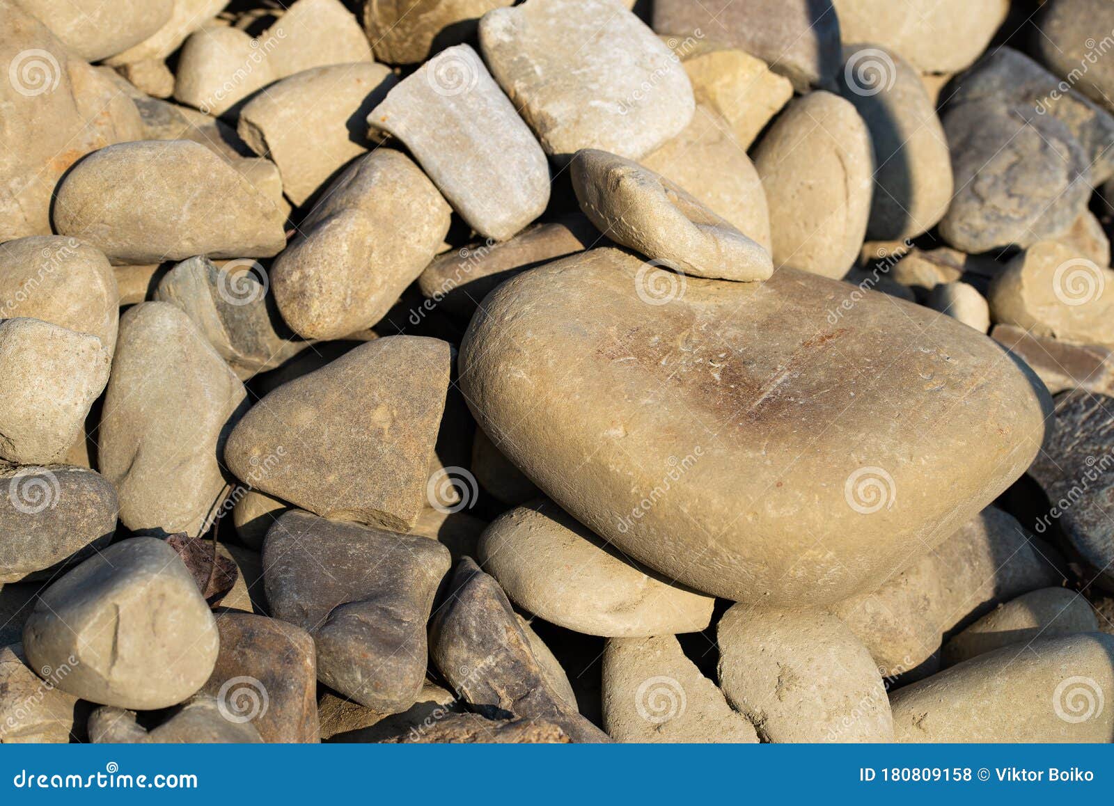 Pattern of Stones and Cobblestones with Rounded Edges Stock Photo ...