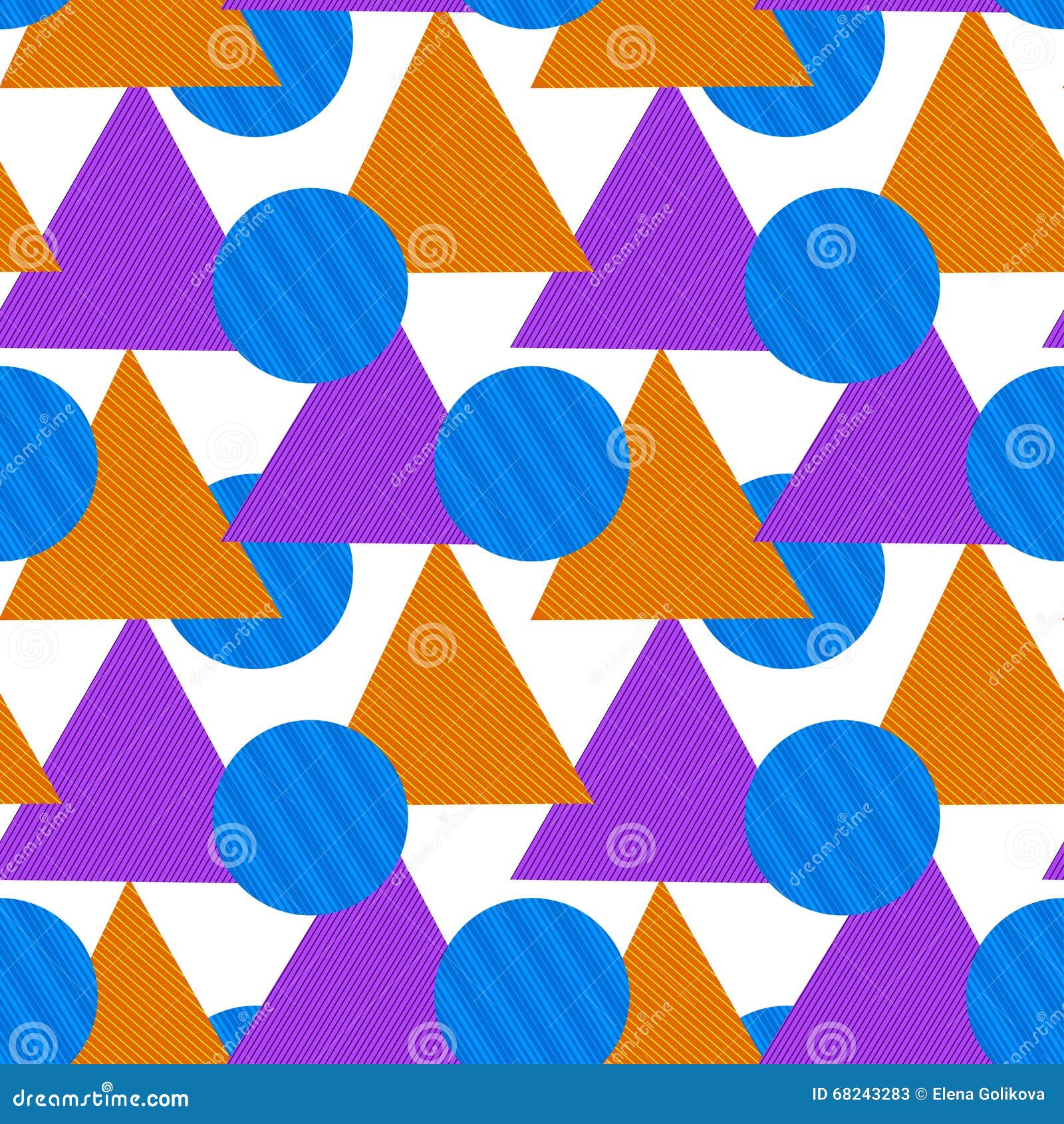 Pattern of Striped Geometric Shapes Stock Vector - Illustration of ...