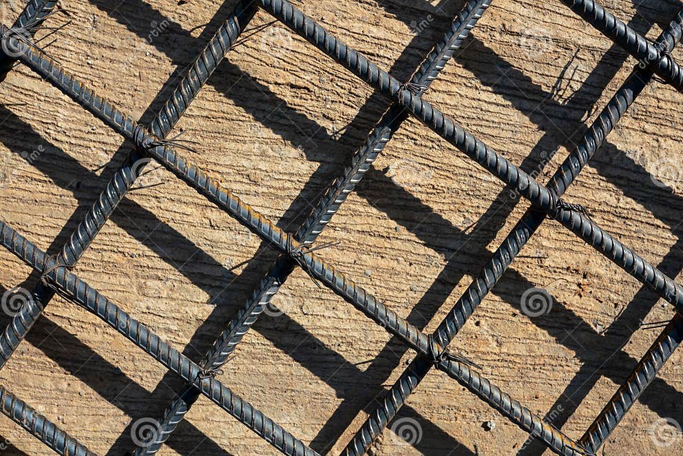 Pattern Structural Steel in the Building Construction Site Stock Photo ...