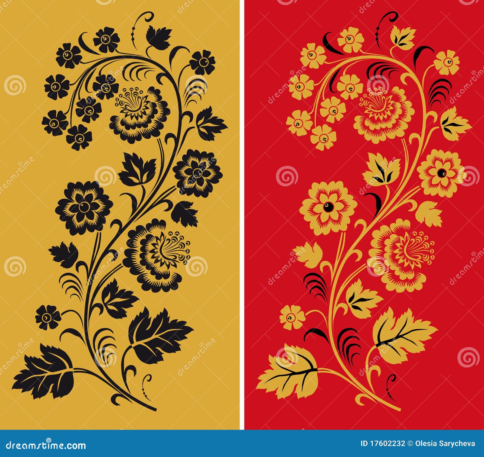 Pattern in Style Hohloma National Creativity Stock Vector ...