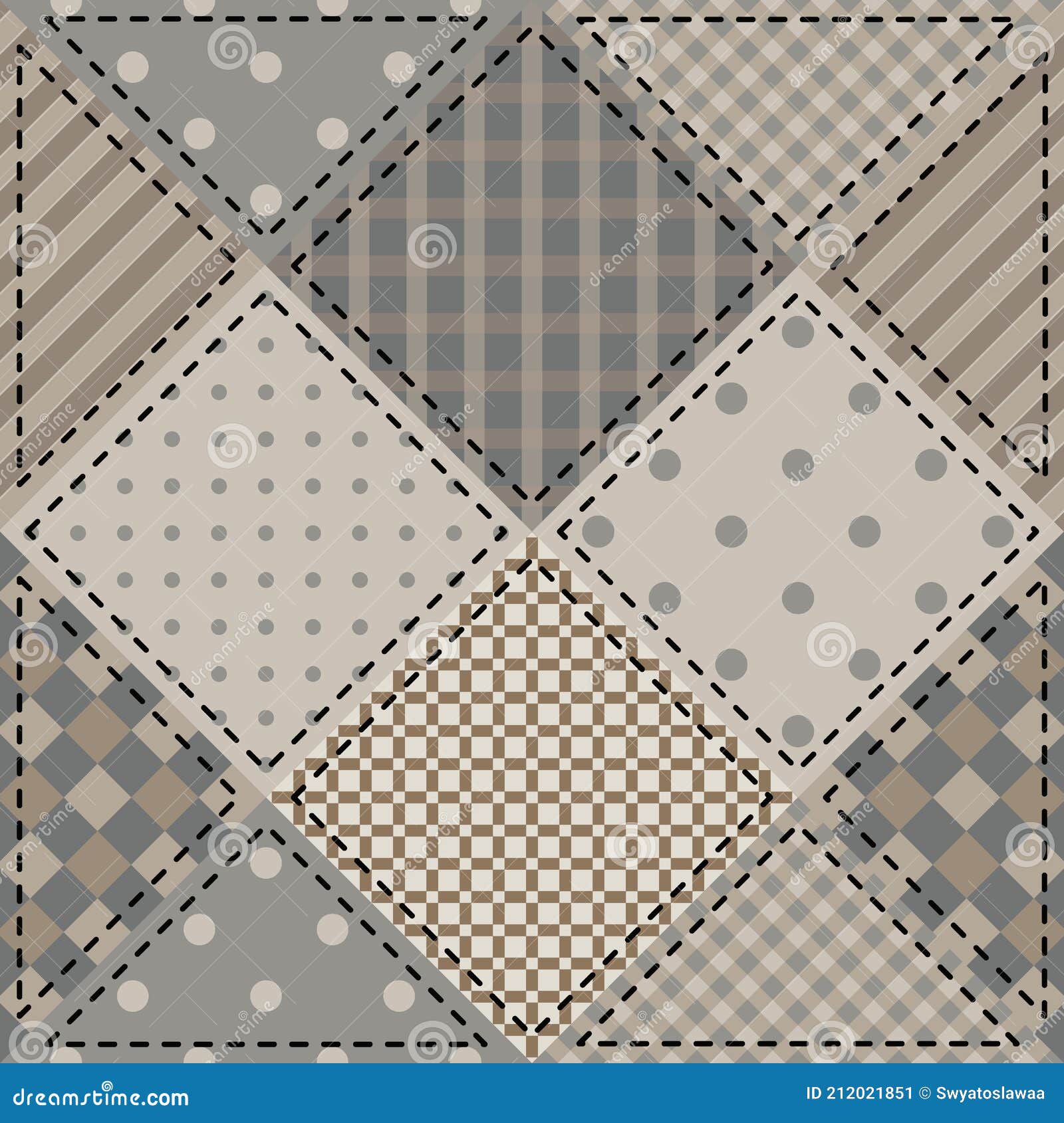 How To Create Patchwork Cartoon Vector | CartoonDealer.com #17718449