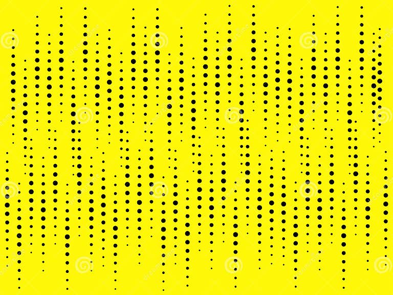 Pattern in the Style of Pop Art with Dots. the Black Dots on a Yellow ...