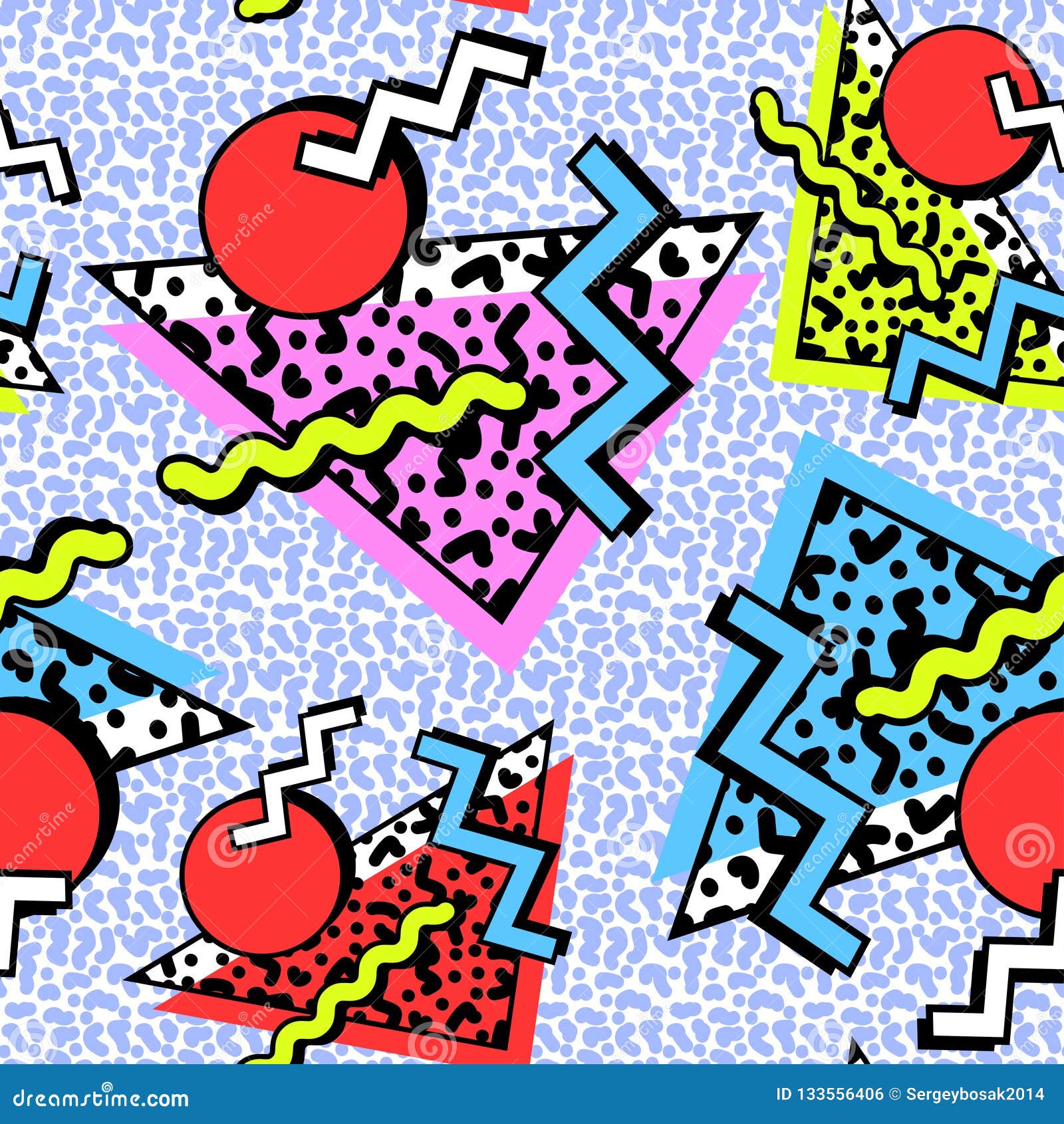 Pattern 80s style stock vector. Illustration of party - 133556406