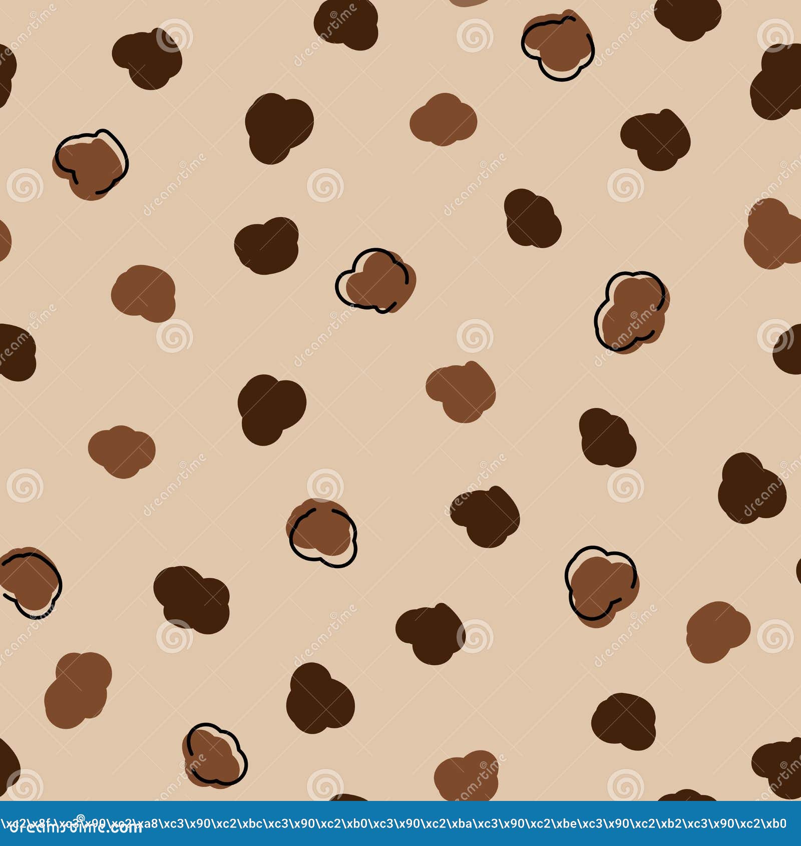 The Pattern is Stylish of Brown Dots of Blots on a Beige Background ...