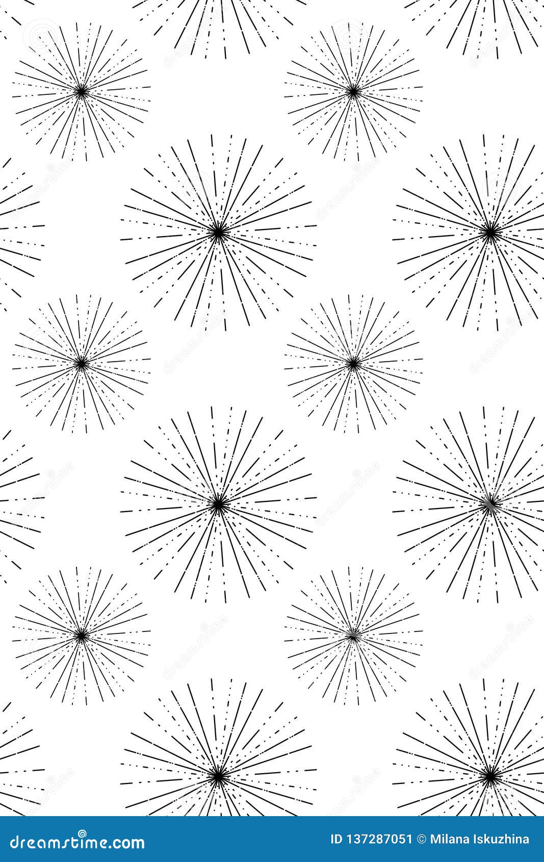 Pattern of Sun Rays with Black Stock Vector - Illustration of print ...