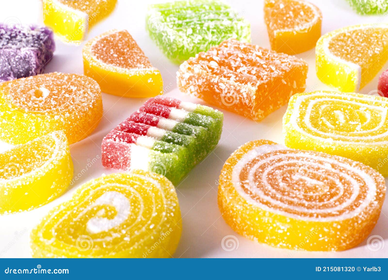 A Pattern of Sweets, Jelly Candies of Different Shapes and Colors Stock ...