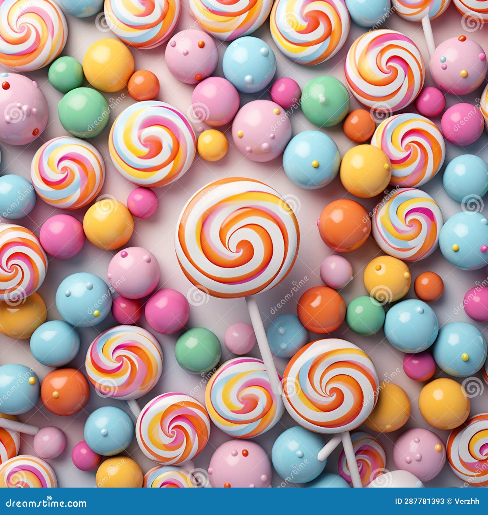 Pattern with Sweets from Sweets 1 Stock Illustration - Illustration of ...