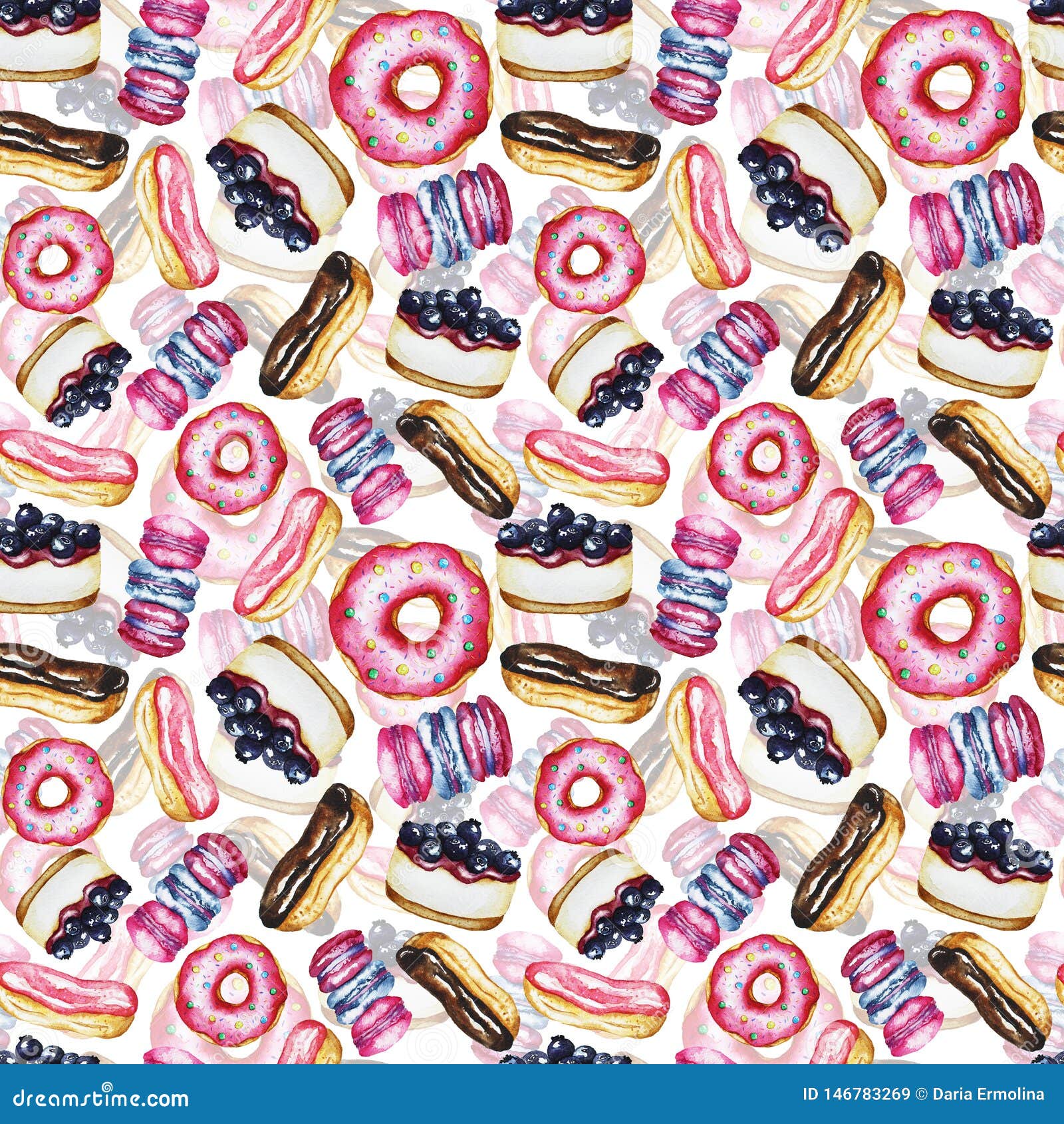 Pattern with sweets stock illustration. Illustration of sugar - 146783269