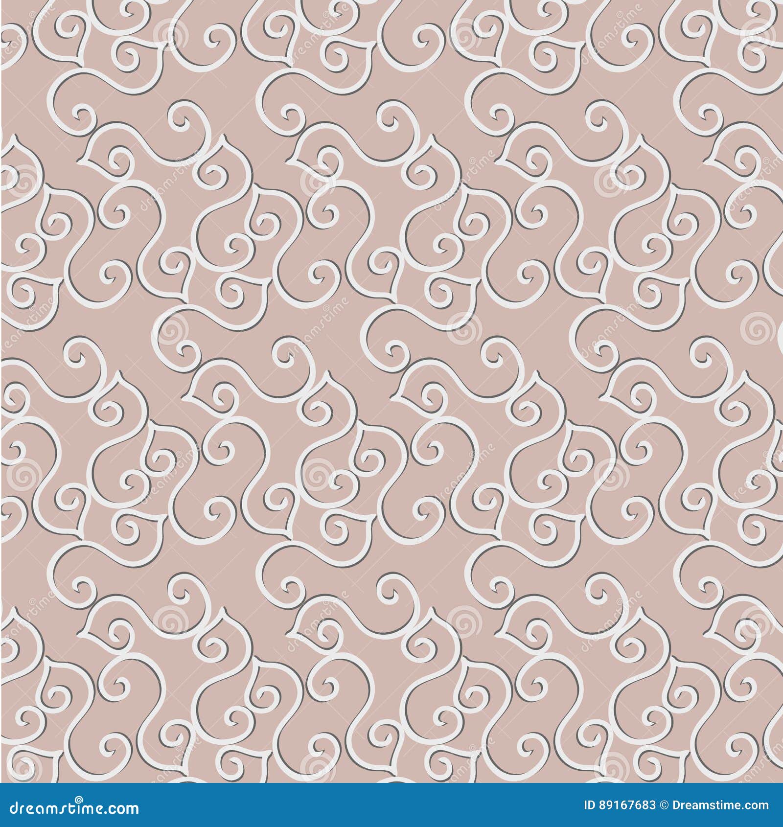 A Pattern of Swirls in White Stock Vector - Illustration of natural ...