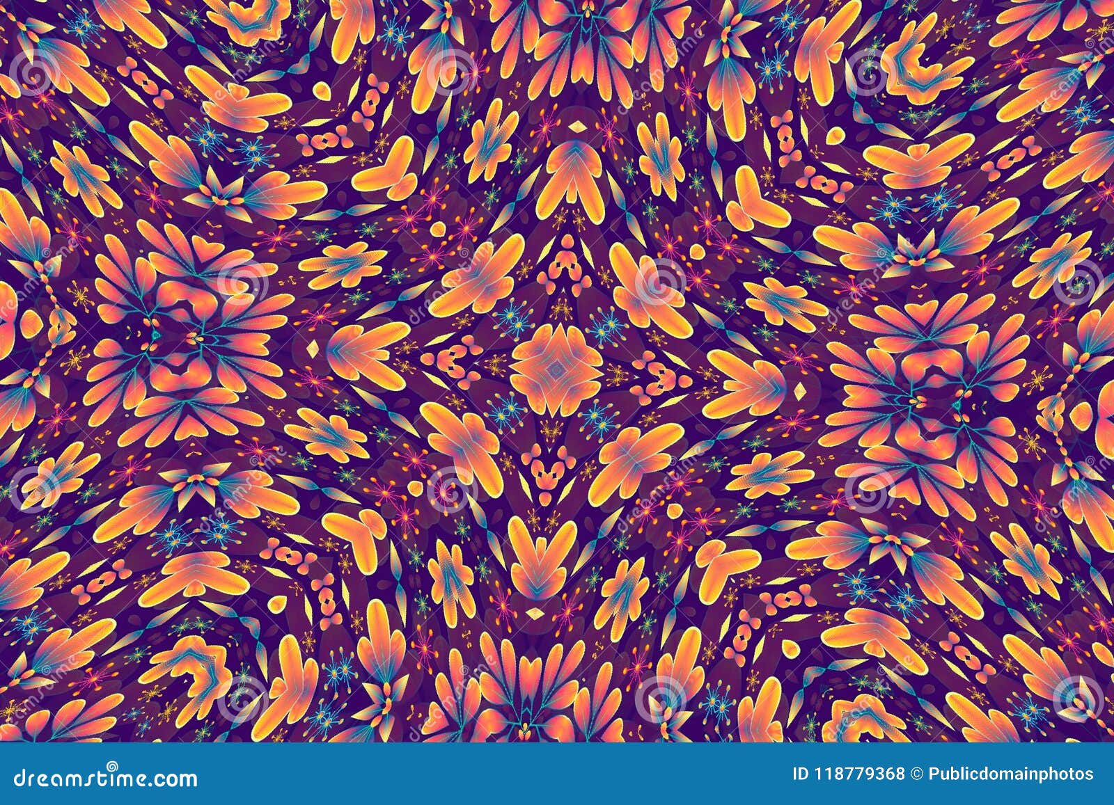 Pattern, Symmetry, Organism, Psychedelic Art Picture. Image: 118779368