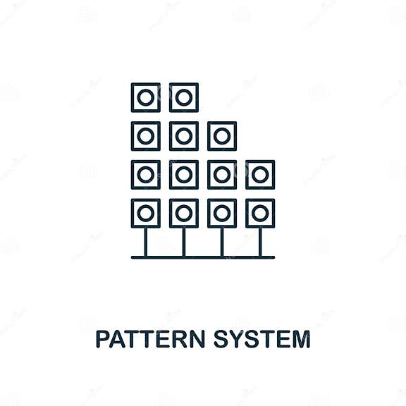 Pattern System Outline Icon. Thin Line Style from Big Data Icons ...
