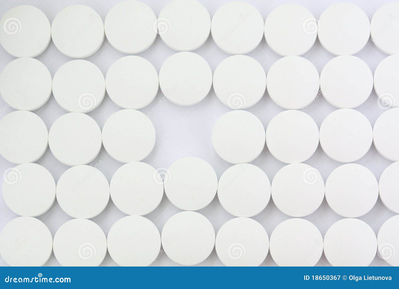 Pattern of Tablets with One Missing Out Stock Image - Image of ...