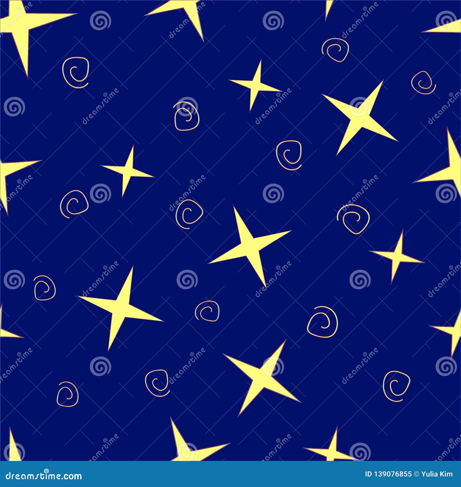 Pattern Template Sky and Stars Stock Vector - Illustration of artistic ...