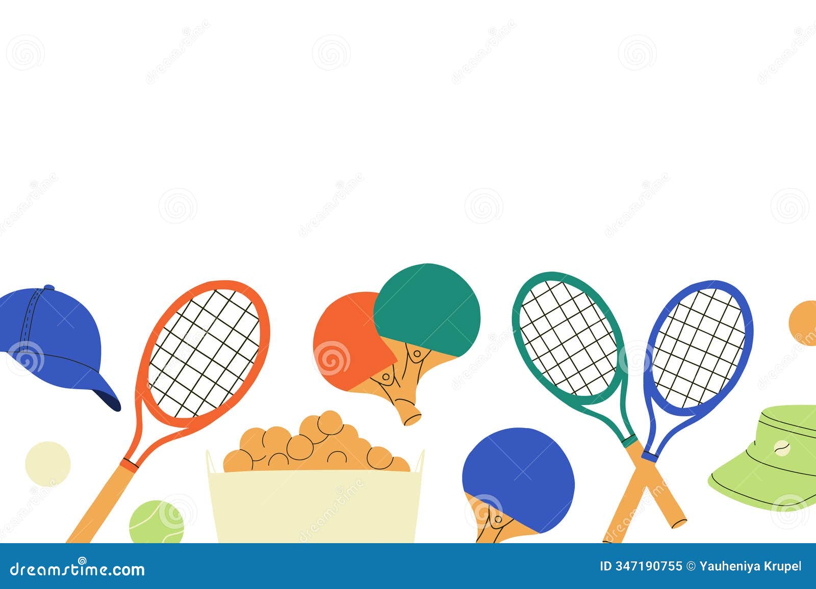 Pattern with Tennis. Frame with Tennis Elements with Place for Text ...
