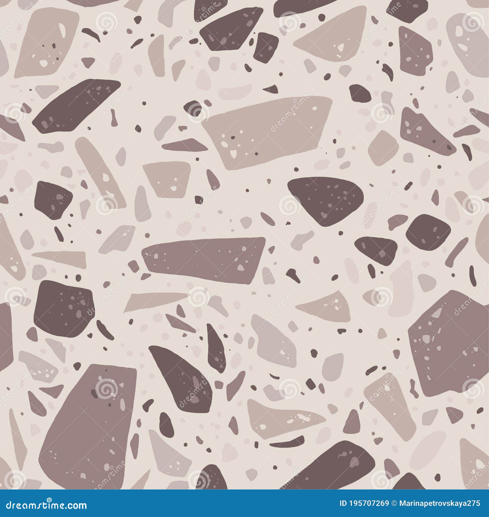 Terrazzo Seamless Pattern. Modern Minimalist Floor Tile for Interior ...