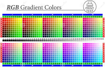 Test Pattern for Printers in RGB Color Model Stock Vector ...