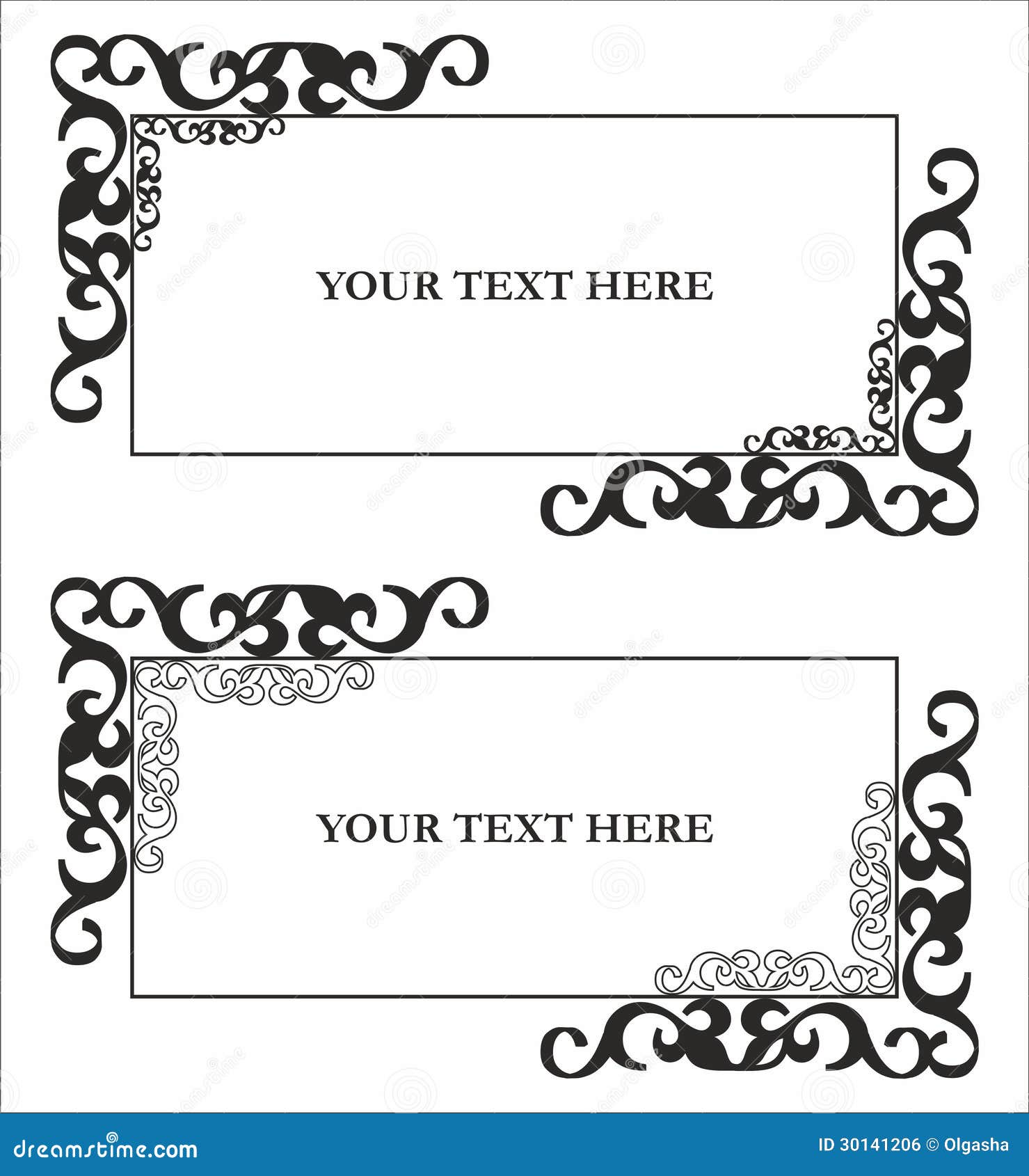 Pattern for Text with Decor Stock Vector - Illustration of delimiter ...