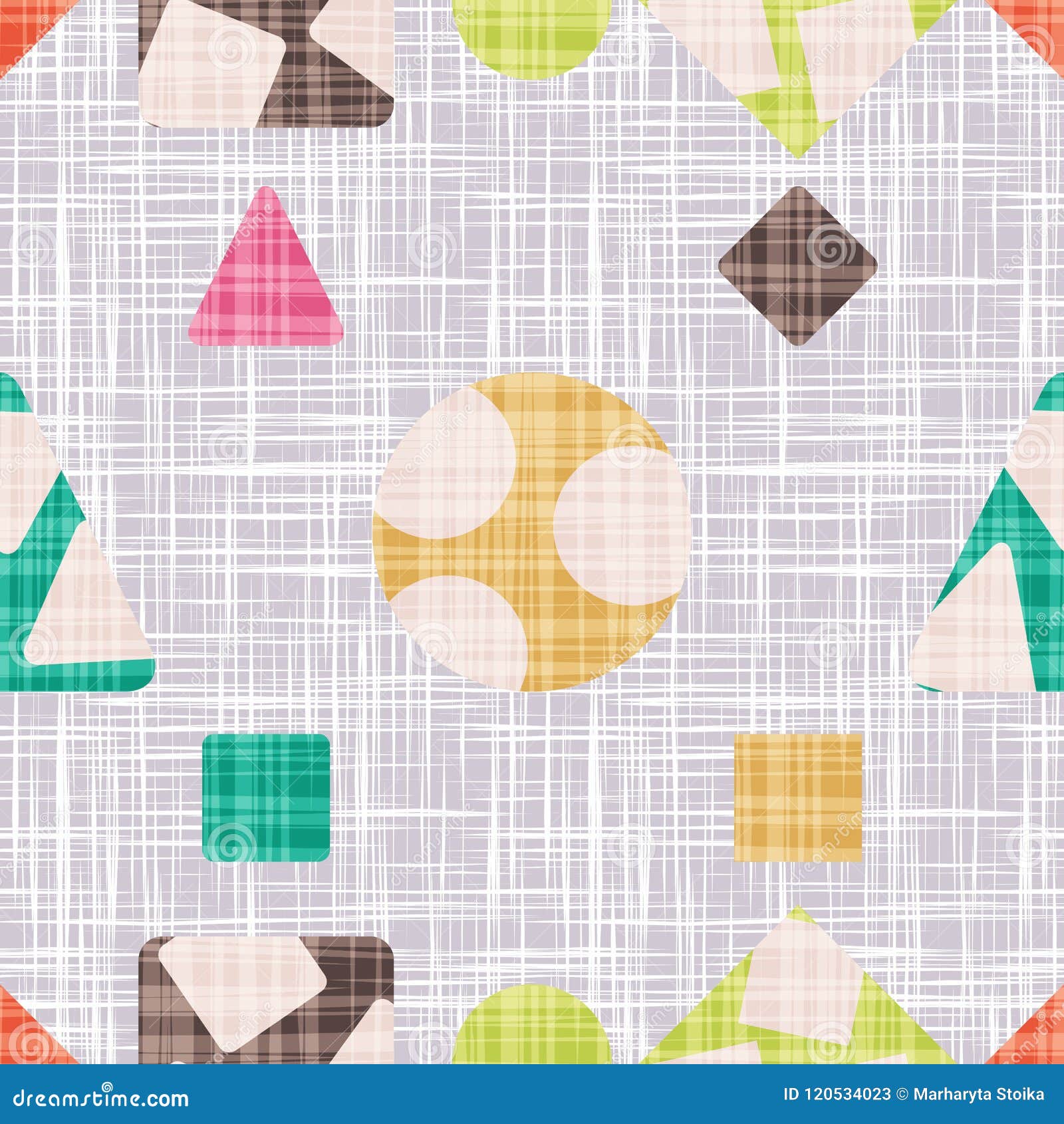 Retro Pattern for Textile with Geometric Shapes. Stock Vector ...