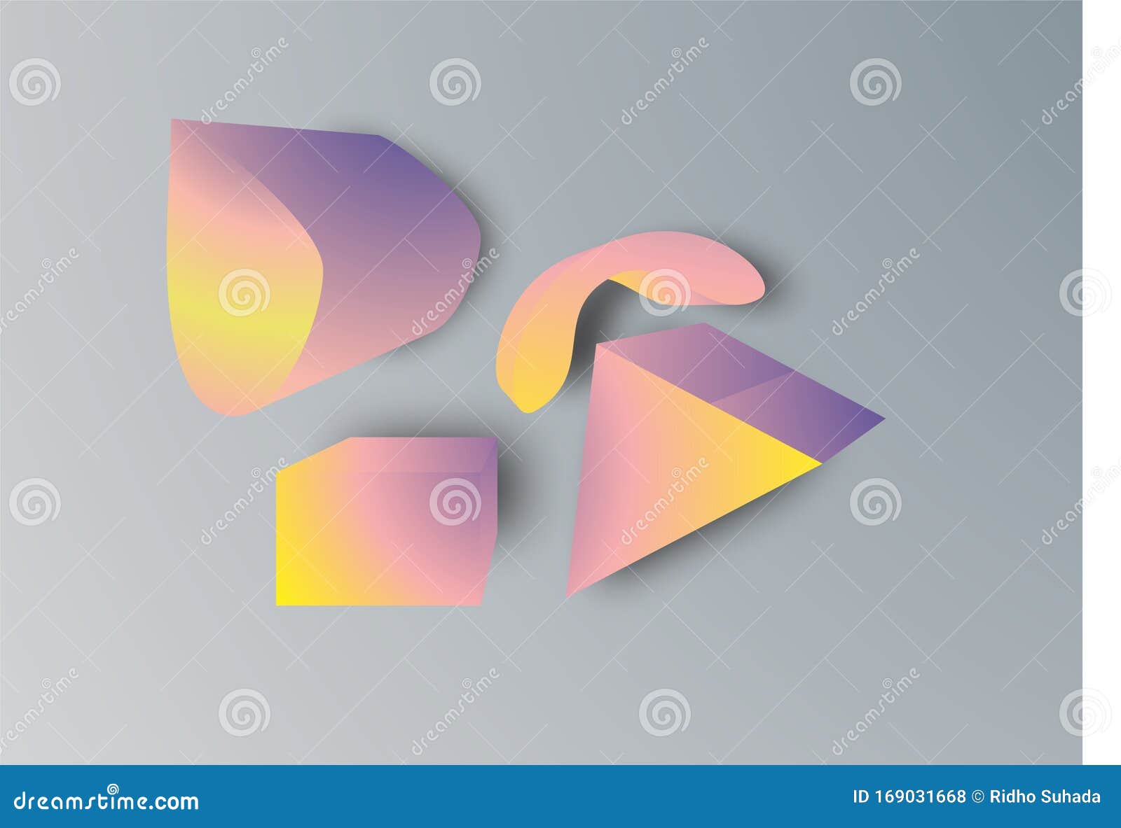Pattern Texture Colorful Shapes Abstract 3D Shadow Stock Vector ...