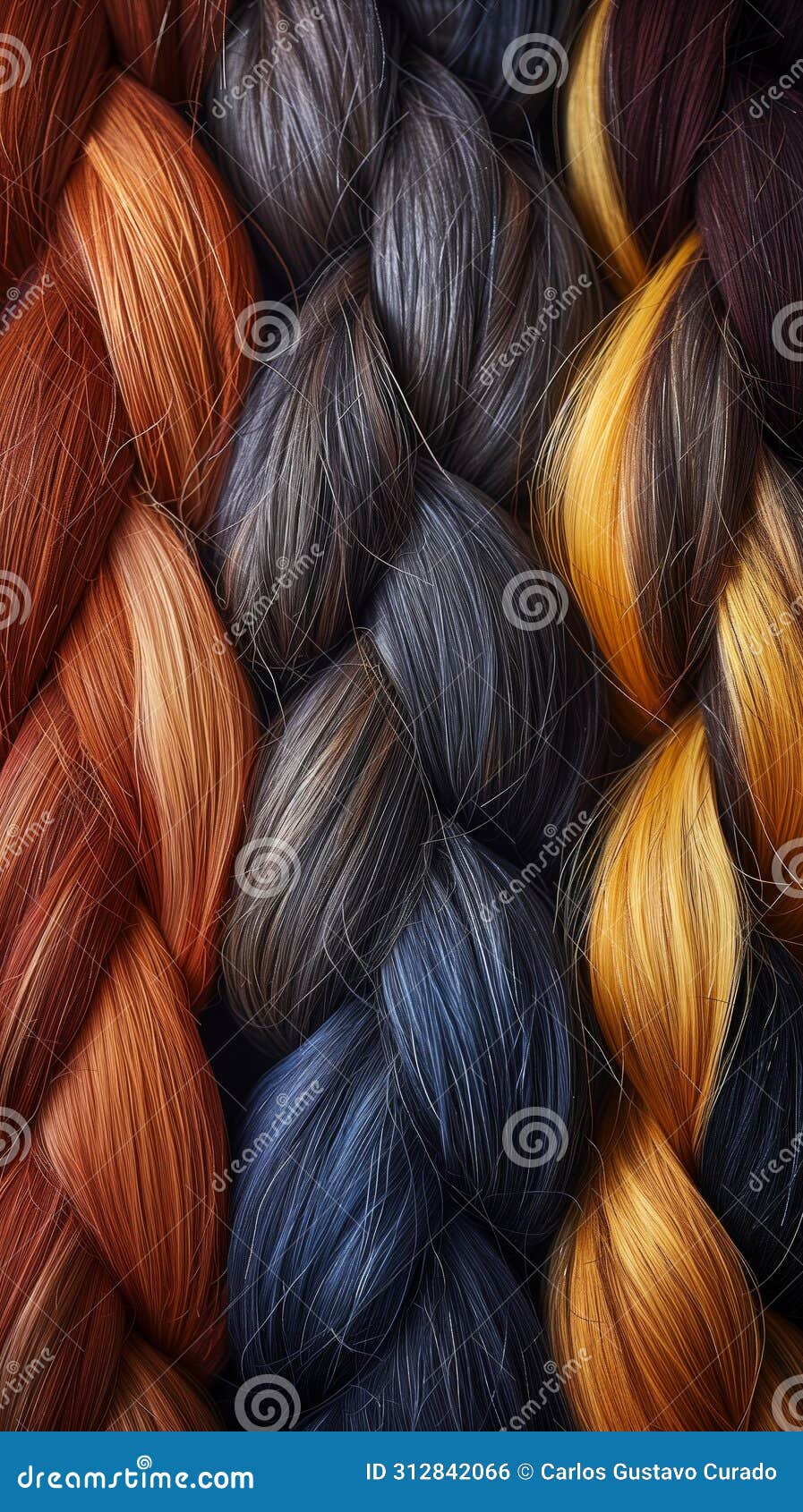 Pattern Texture of Human Hair of Different Colors, Representing ...