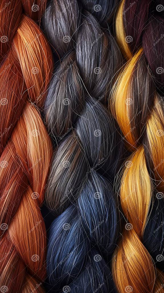 Pattern Texture of Human Hair of Different Colors, Representing ...