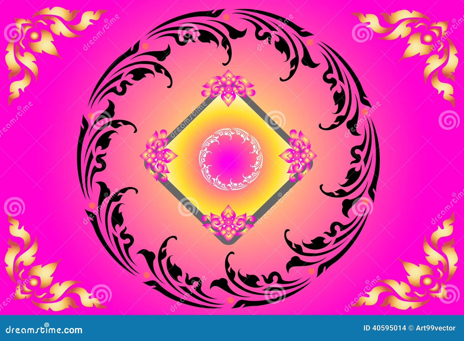 Pattern thai frames stock illustration. Illustration of invitation ...