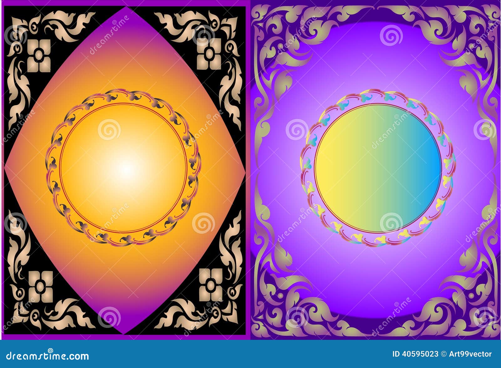 Pattern thai frames stock illustration. Illustration of thai - 40595023