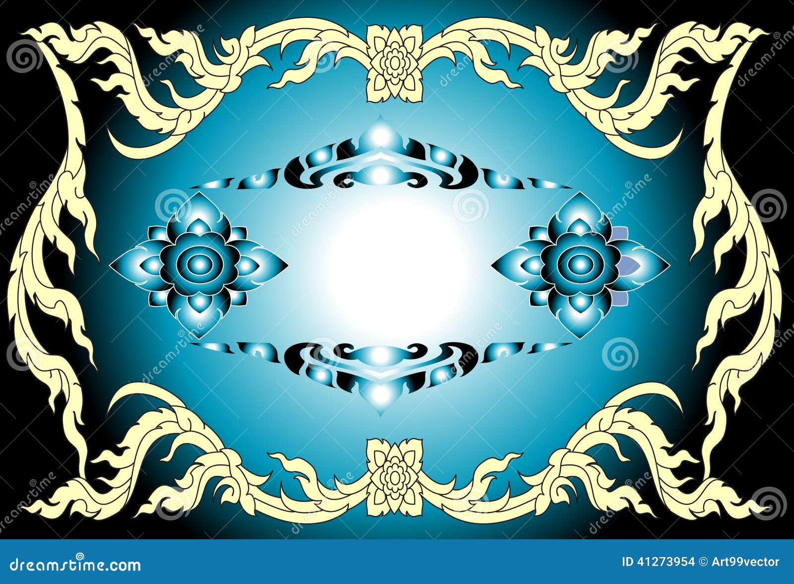 Pattern thai frames stock illustration. Illustration of shape - 41273954