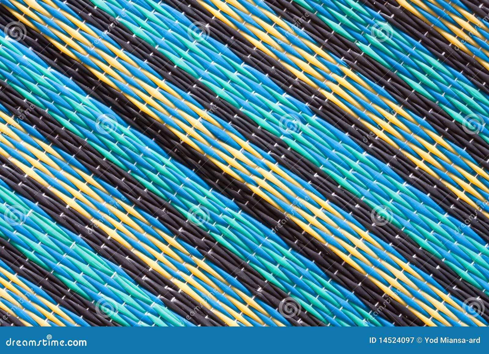Pattern of Thai Style Mat Woven from Plastic Stock Image - Image of ...